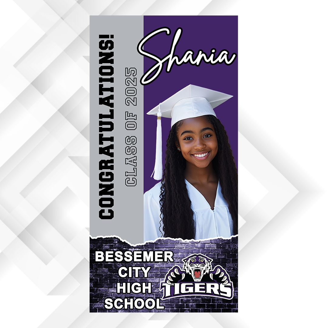Custom Grad Vertical Banner – Demo's Creations LLC